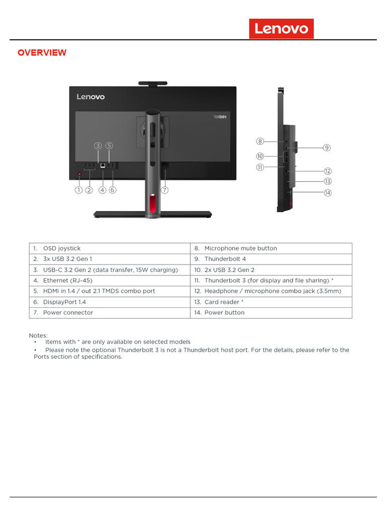 ThinkCentre All in One - M90a - Pro - Gen - 4 - Spec | PDF | Usb ...