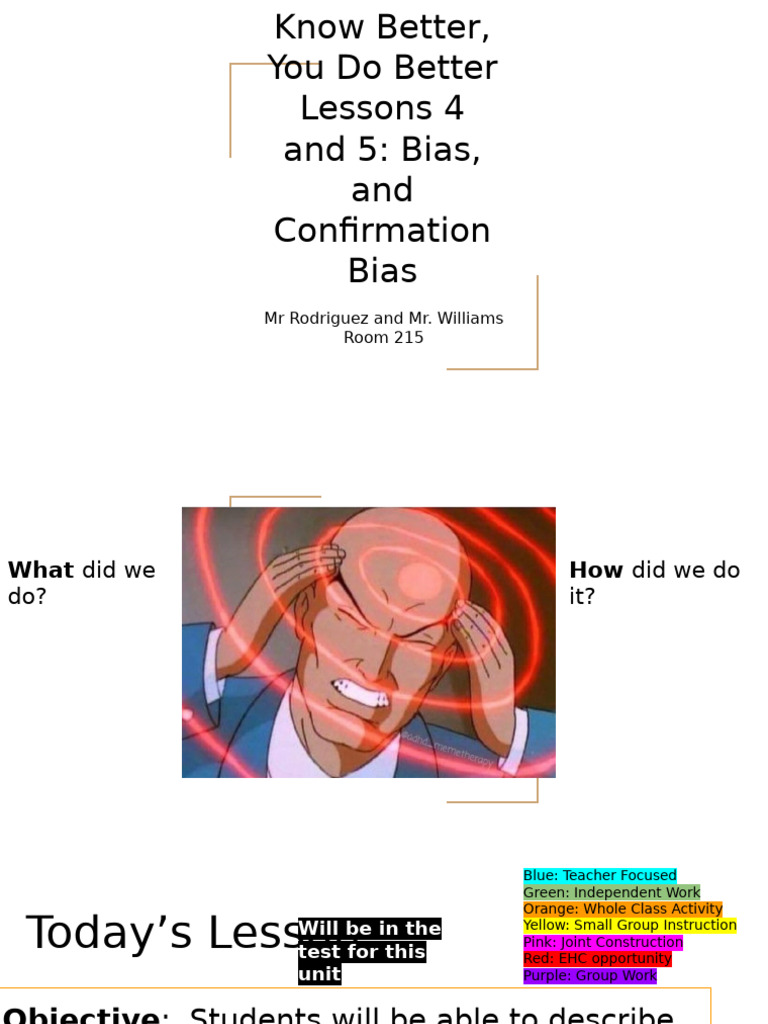 Unit 1, Lesson 4_ Confirmation Bias | PDF | Bias | Attitude (Psychology)