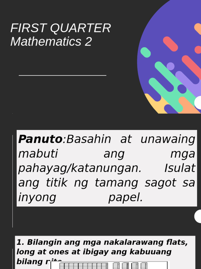 g2 Math First Quarter Test Reviewer 2024 | PDF