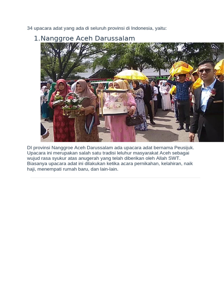 Upacara Adat Unik di 34 Provinsi Indonesia | PDF | Agama & Spiritualitas
