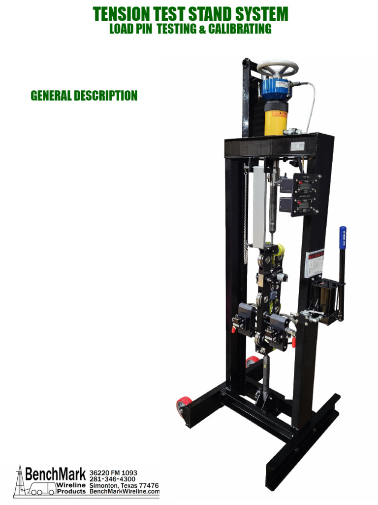 Tension Test Stand Spec 2023-Oct-28 | PDF