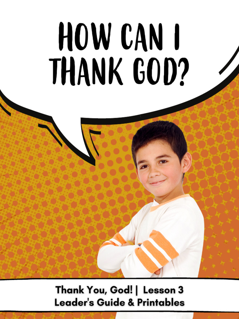 Thank You God Lesson 3 Cowtji | PDF | Paul The Apostle | Jesus