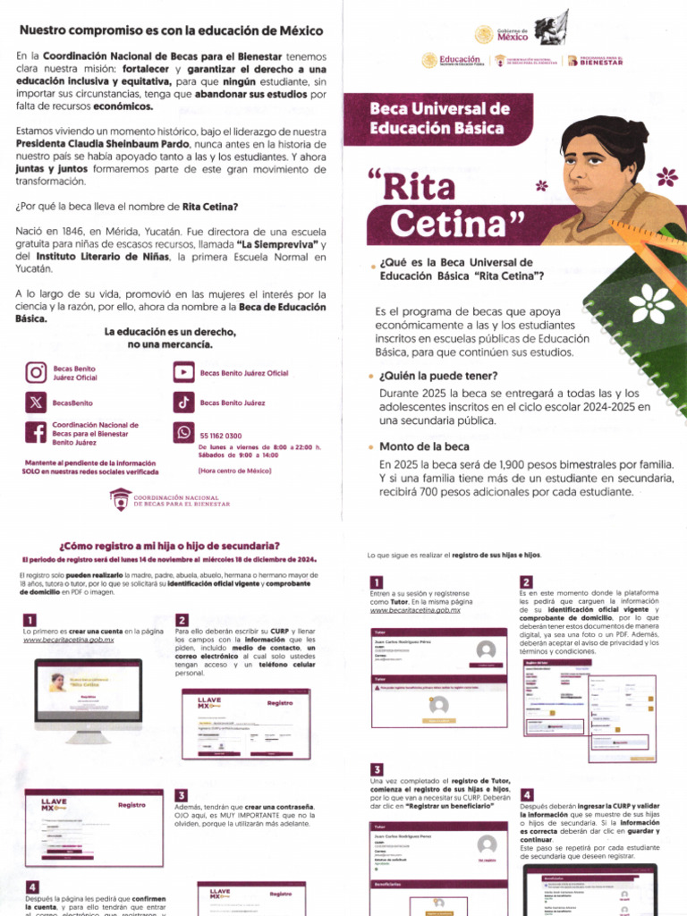 Folleto Beca de Rita Cetina | PDF