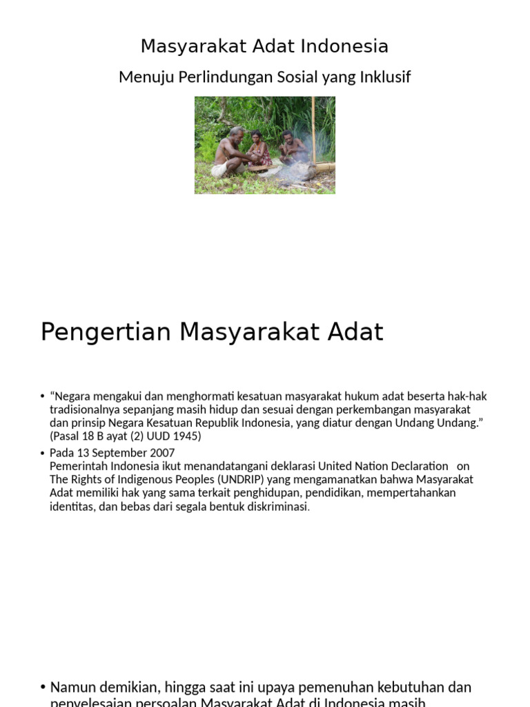 Pengertian Masyarakat Adat 1 | PDF | Sejarah | Agama & Spiritualitas