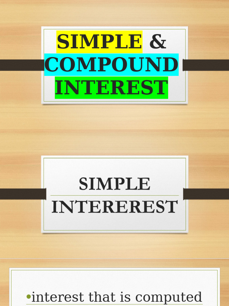 Simple Intererest | PDF | Interest | Debt