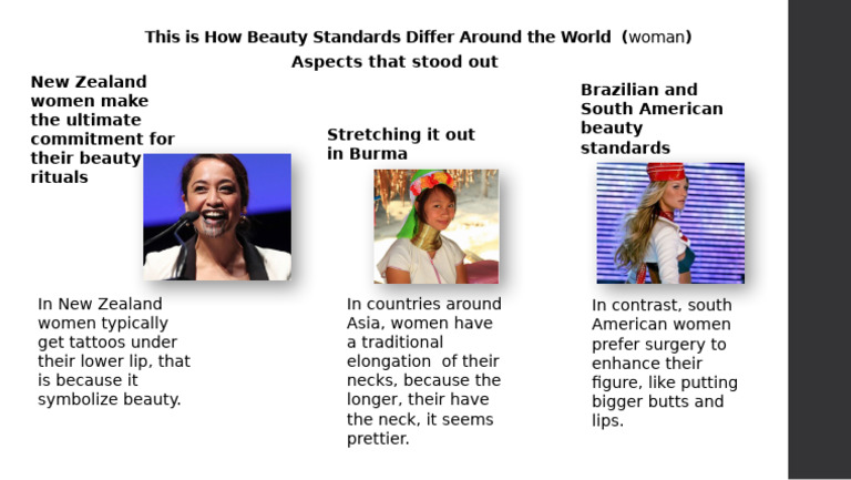 This Is How Beauty Standards Differ Around The World (Woman) | PDF