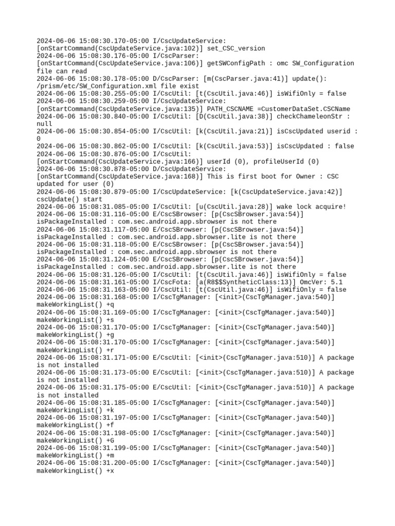 Csc Update Log | PDF | Software | Computing