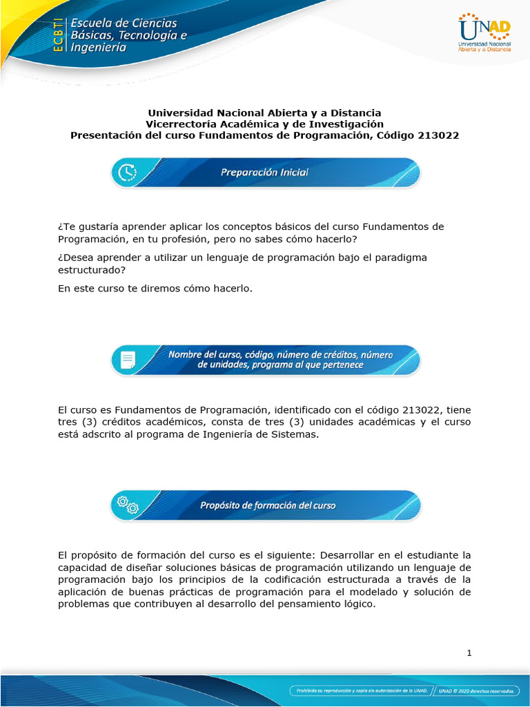 Presentación de Curso Fundamentos de Programación | PDF | Lenguaje de programación ...