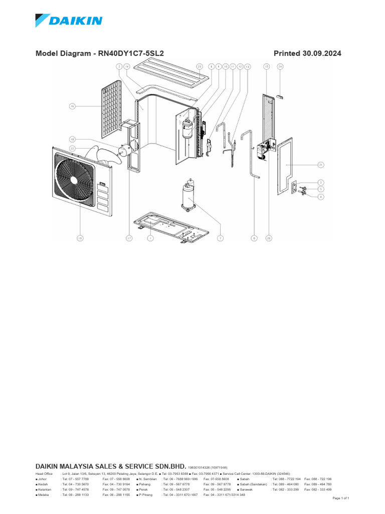 Daikin Print Tech Diagram | PDF