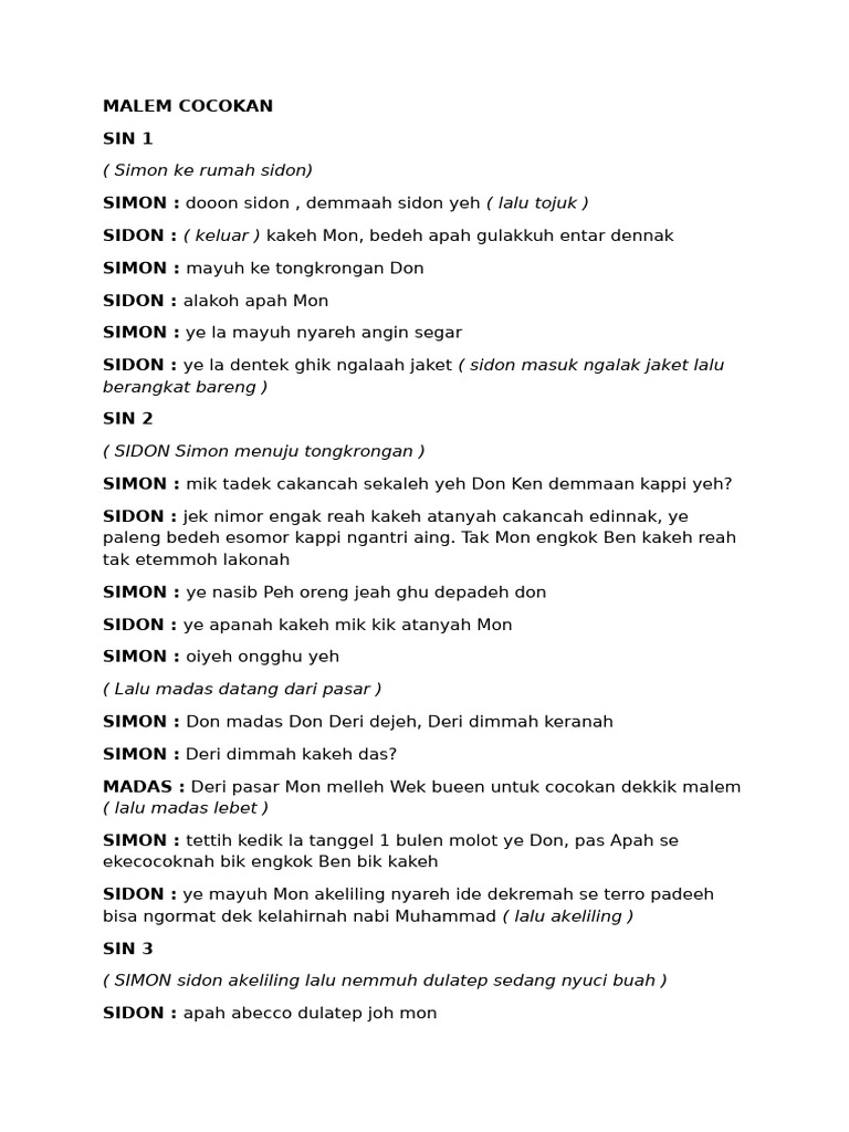 Malem Cocokan | PDF
