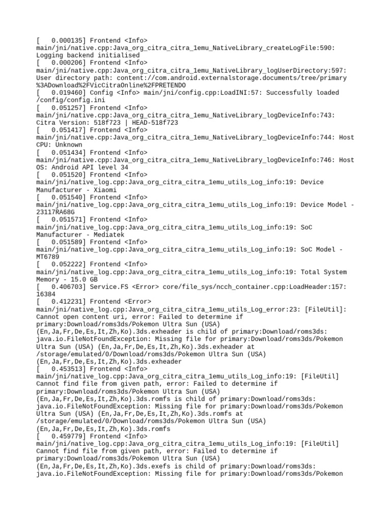 Citra Log.txt.Old | PDF | Computing | Computer Engineering