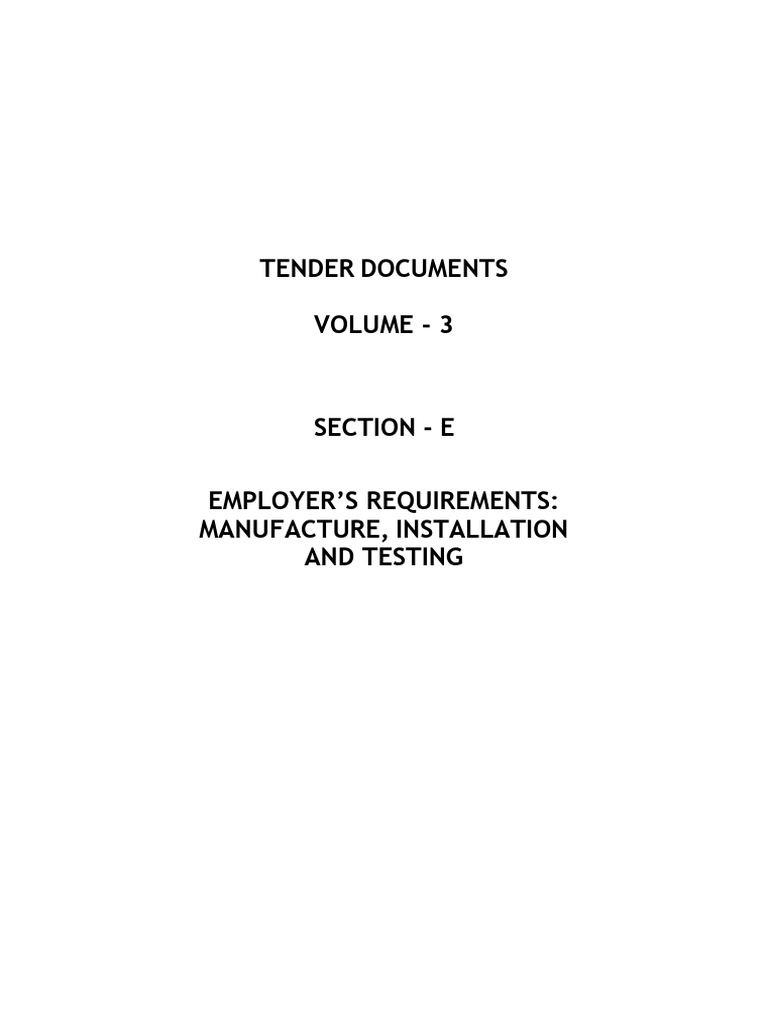 Employer's Requirements for Manufacturing & Testing | PDF | Quality ...