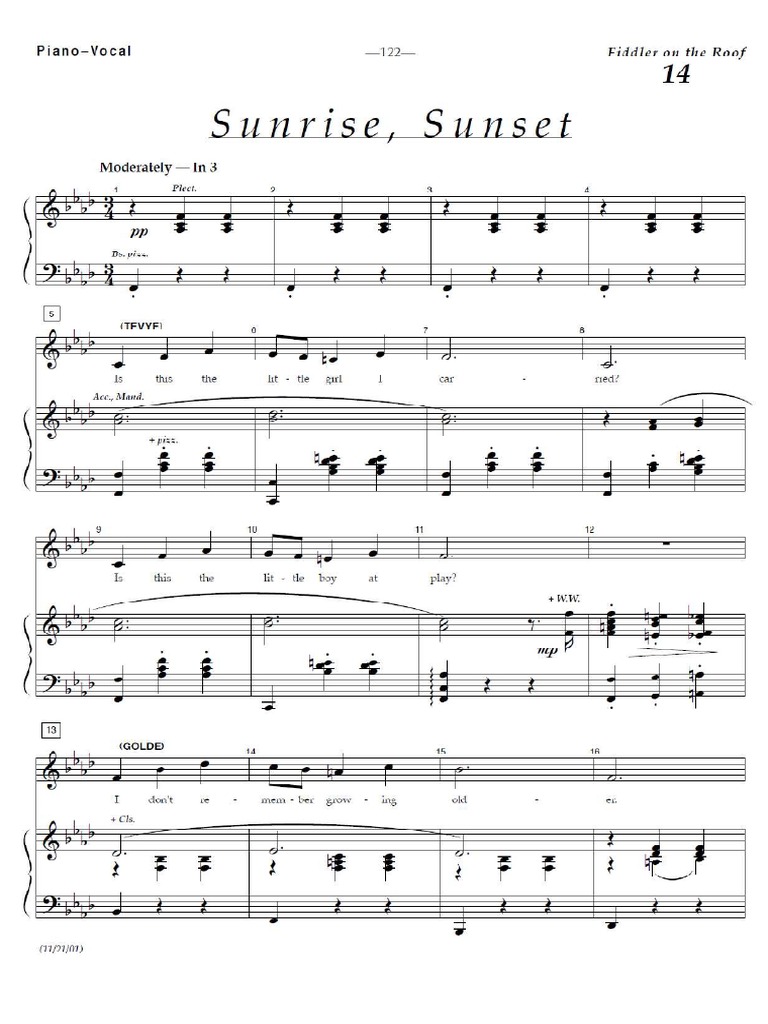 Sunrise Sunset | PDF