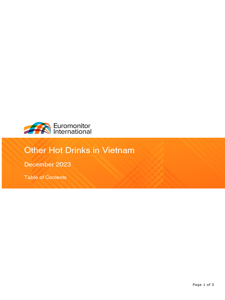 TOC_Other Hot Drinks in Vietnam | PDF | Business Economics | Business
