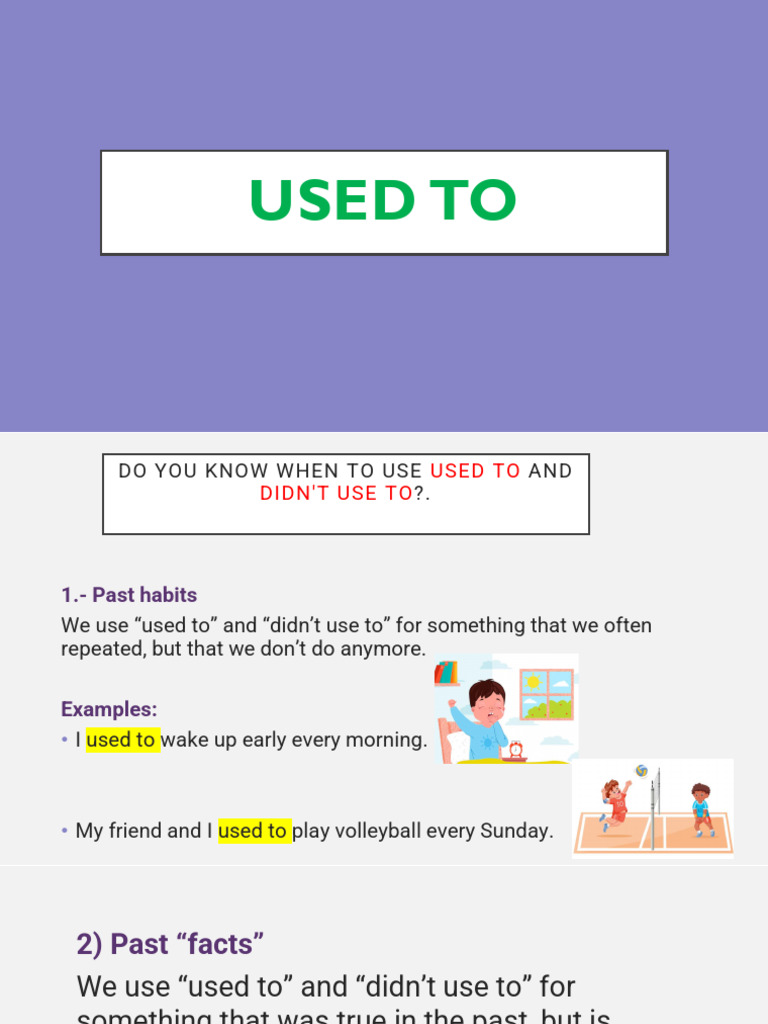 Understanding "Used To" in English | PDF
