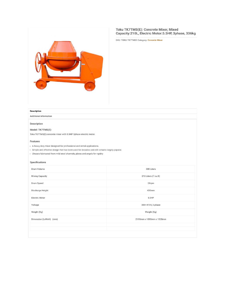 CONCRETE MIXER | PDF