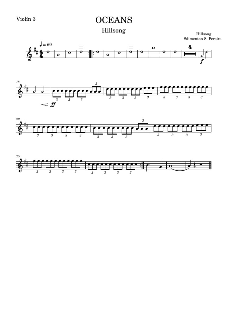 Oceans where feet may fail – Hillsong United OCEANS-Violín_3 | PDF