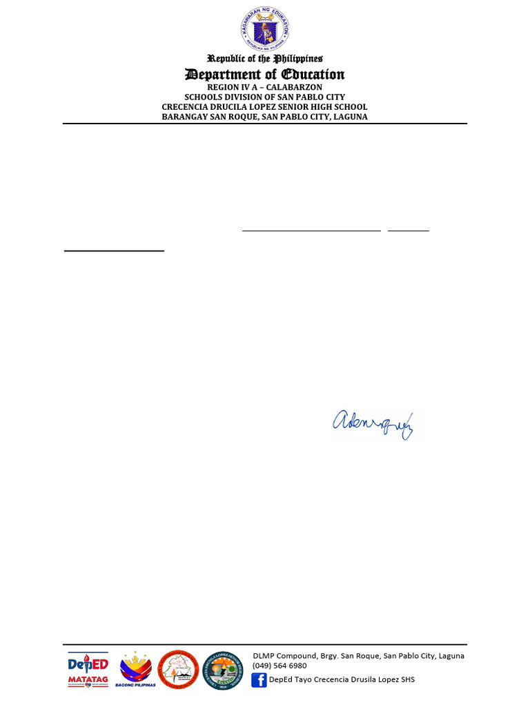 Certification From ICT Coor - Sir Eric | PDF | Southeast Asia | Social ...