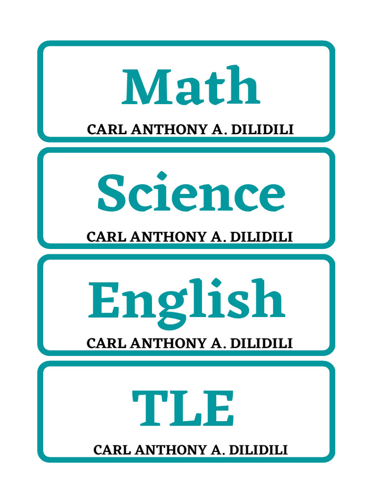 Subject Labels | PDF