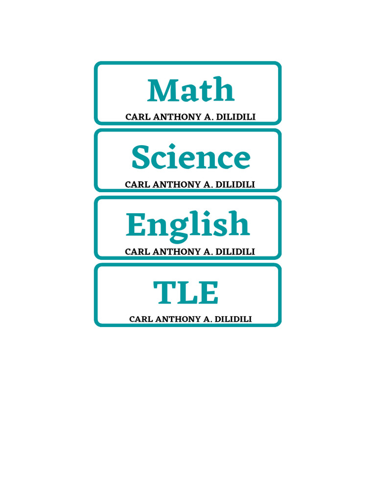 Subject Labels | PDF