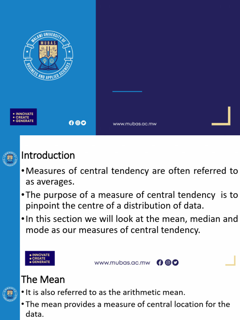 Engineering - Measures of Central Tendency and Measures of Position ...