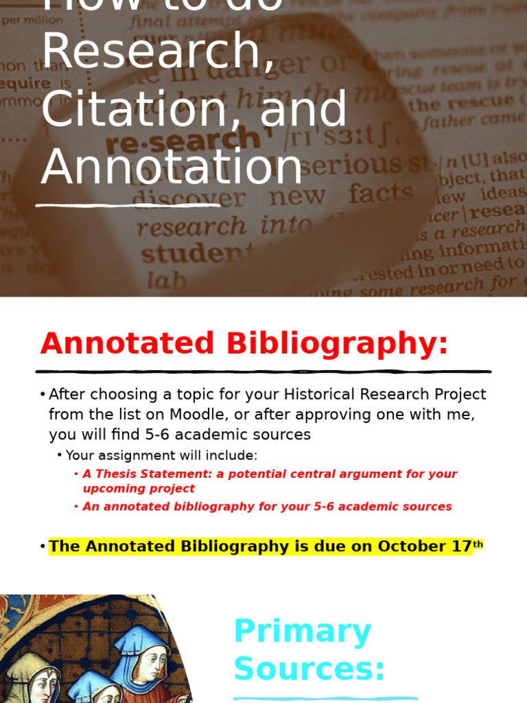How To Do Research, Citation, and Annotation | PDF | Primary Sources ...