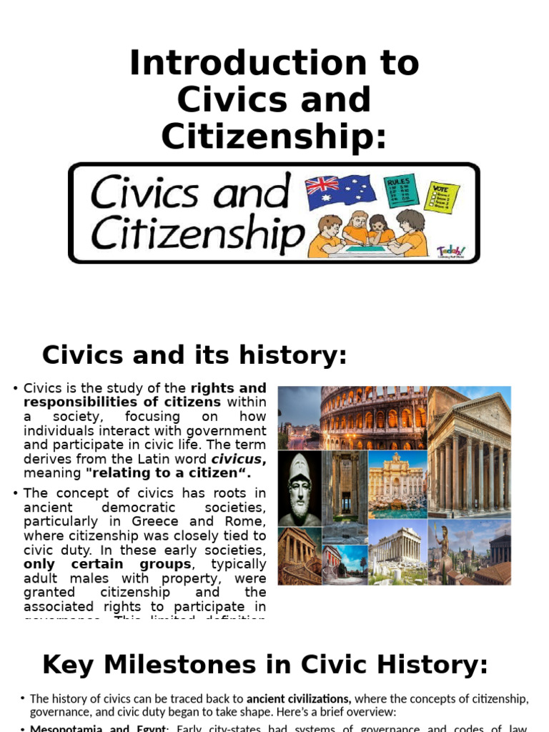 Introduction To Civics and Citizenship | PDF | Citizenship | Civic ...