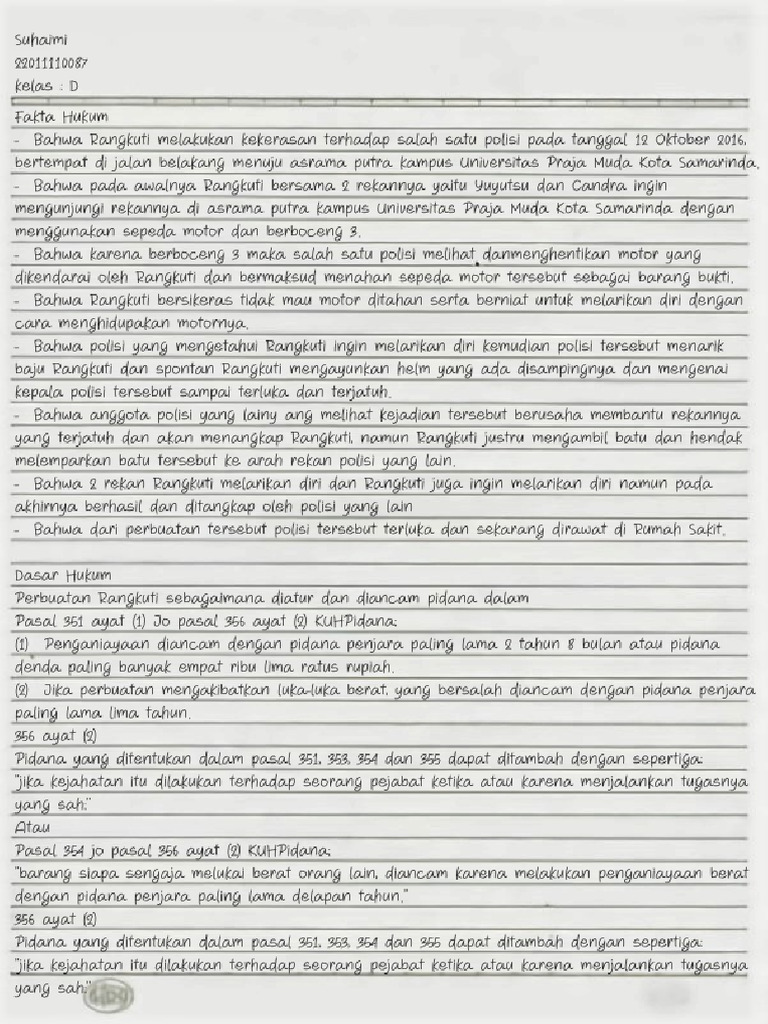 Fakta Hukum - Suhaimi | PDF