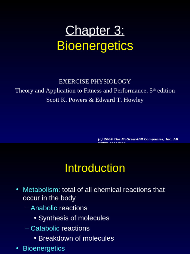 Chapter 3 (Bioenergetics) | PDF | Glycogen | Chemical Reactions
