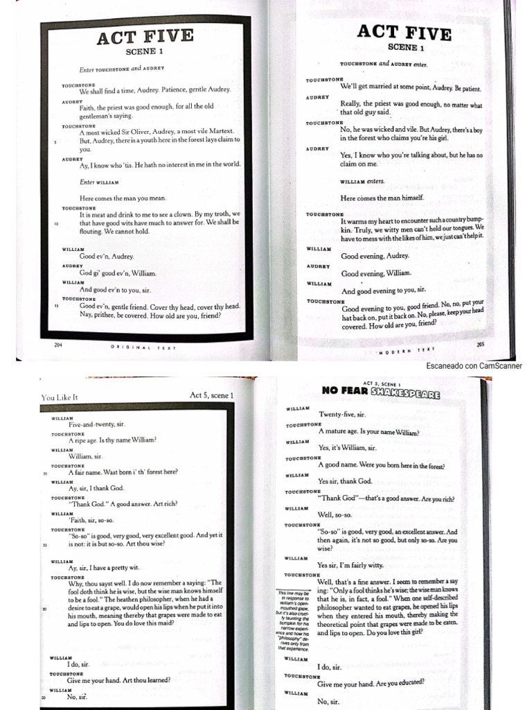 As You Like It - Act 5 | PDF