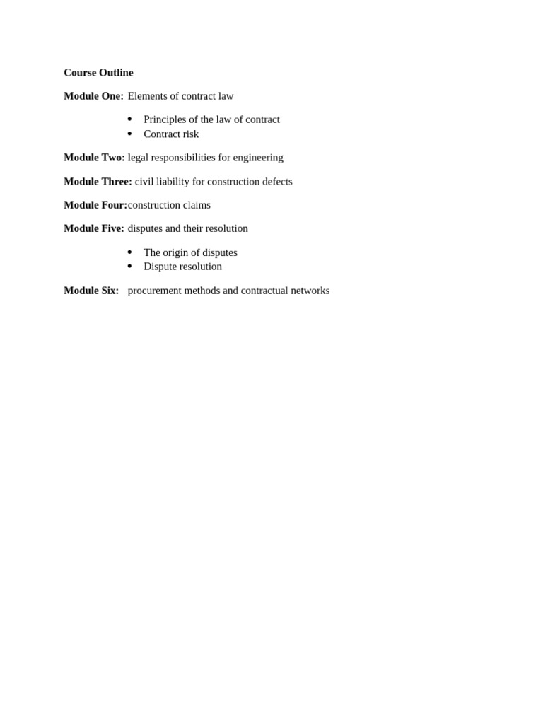 Civil Engineering Law (CIV4201) | PDF | Mediation | Employment