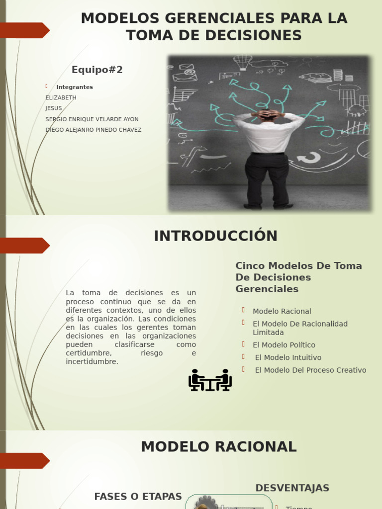 Modelos Gerenciales para La Toma de Decisiones Aumentado | PDF | Toma de decisiones | Liderazgo