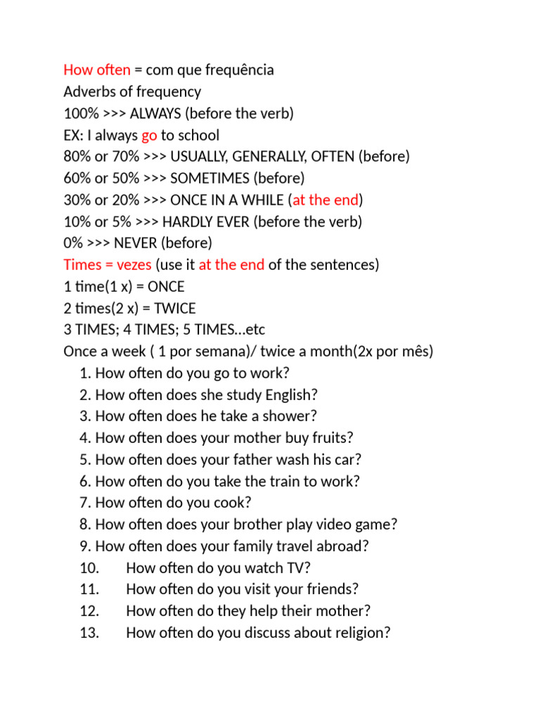 How often | PDF