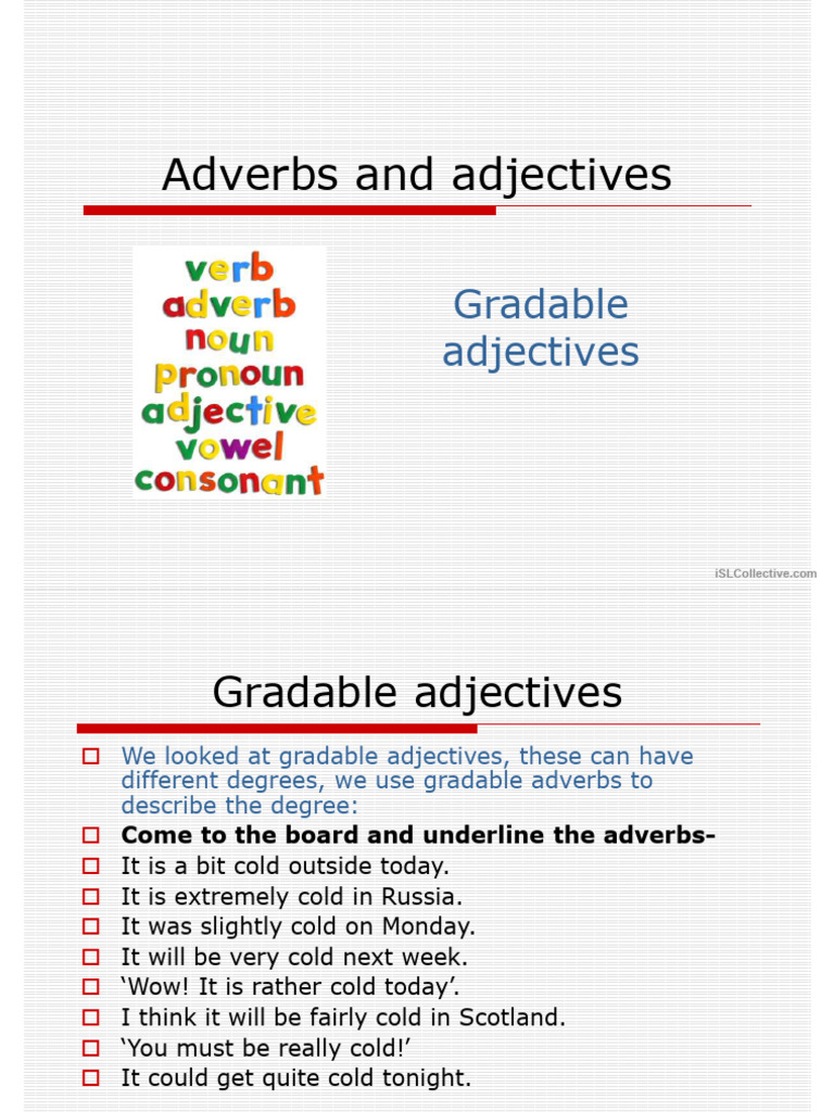 Gradable and Ungradable Adjectives | PDF