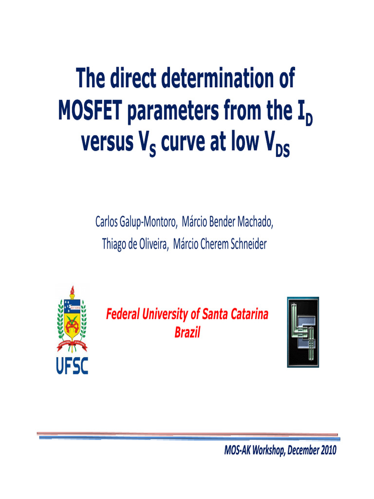 Direct MOSFET Parameter Extraction Methods | PDF | Mosfet | Transistor