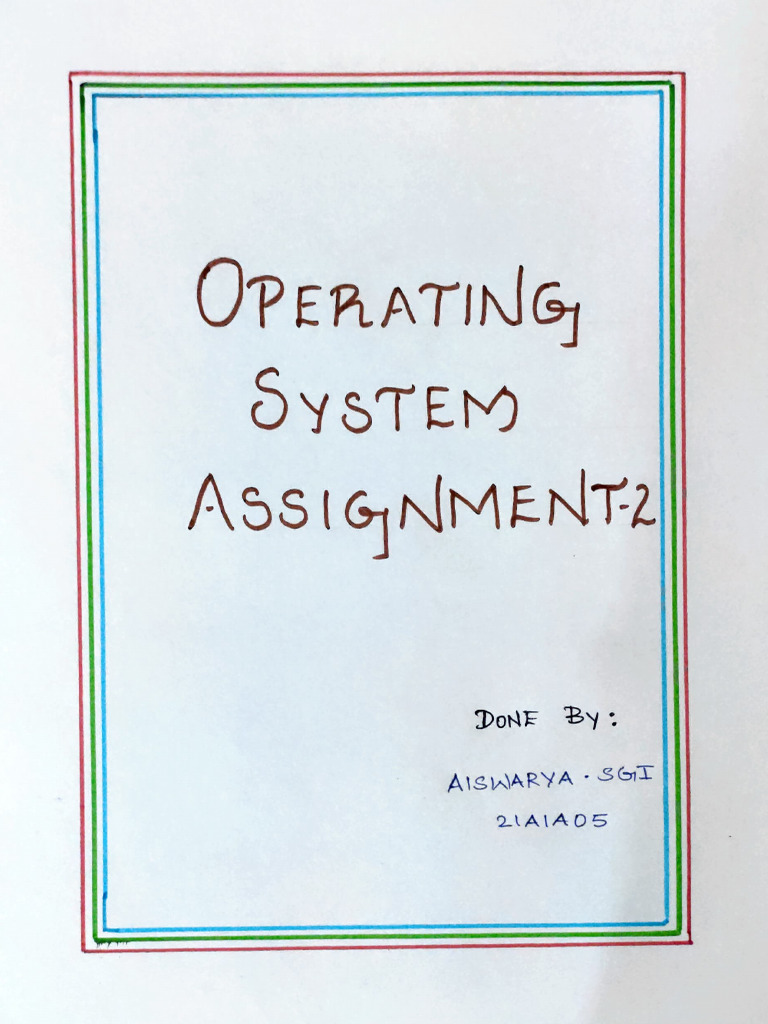 21aia05-Os Assignment 2 | PDF
