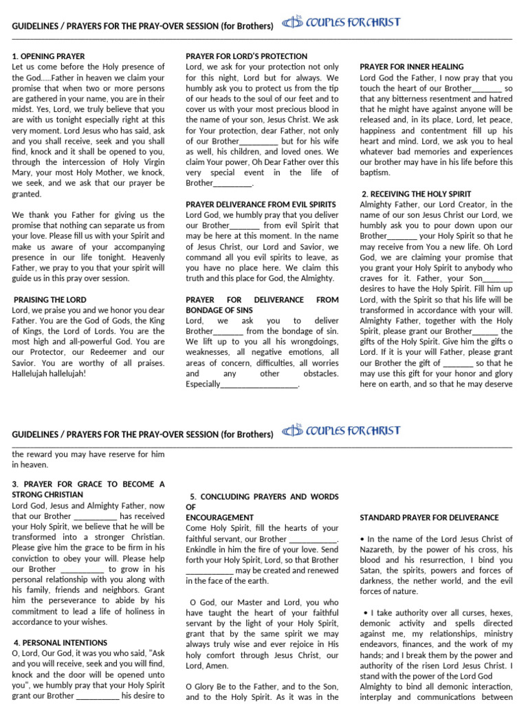 Pray Over Guide | PDF | God The Father | Jesus