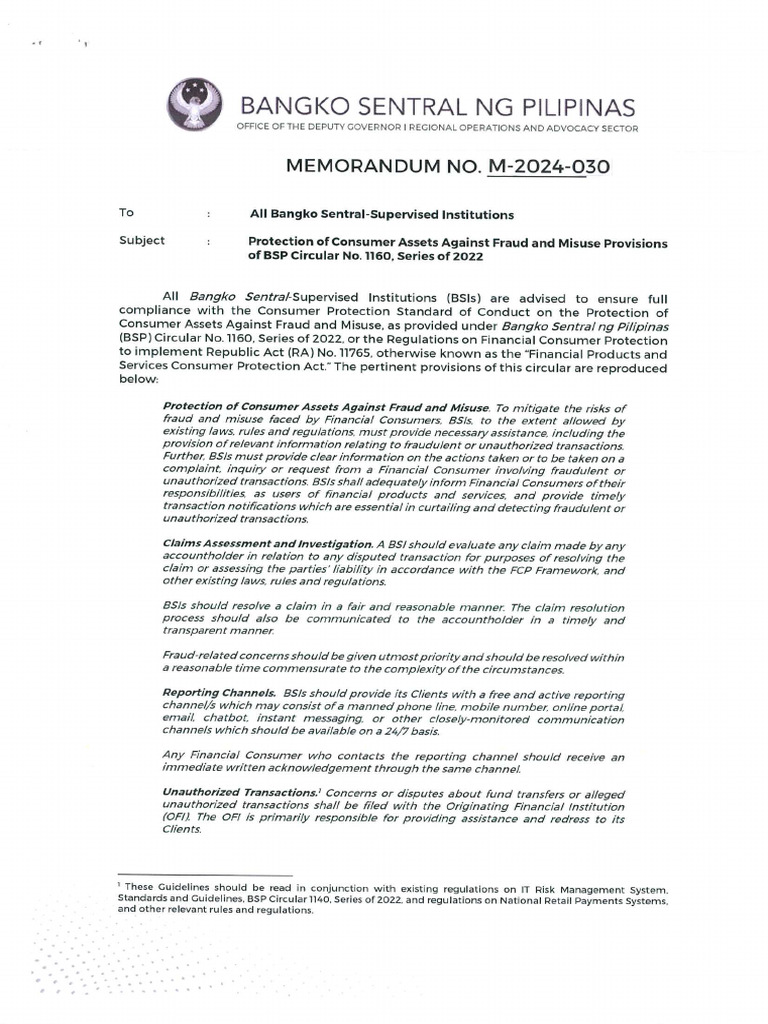 M-2024-030 | PDF | Government | Financial Services