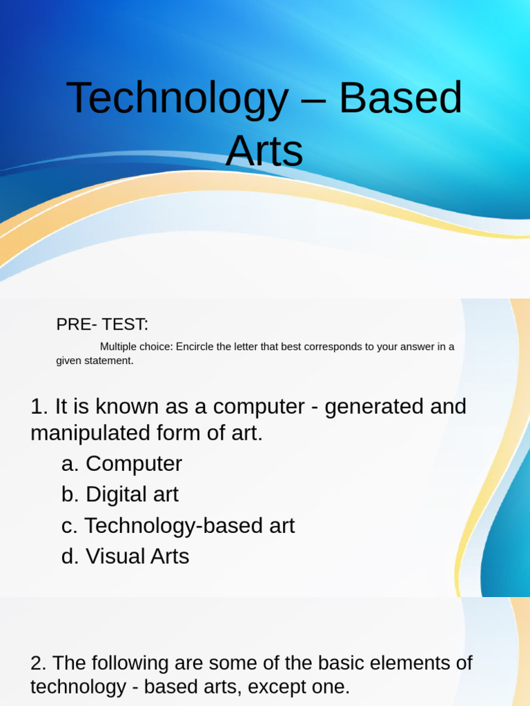Arts 10 2nd Quarter Technology Based Arts | PDF | Camera | Image Editing