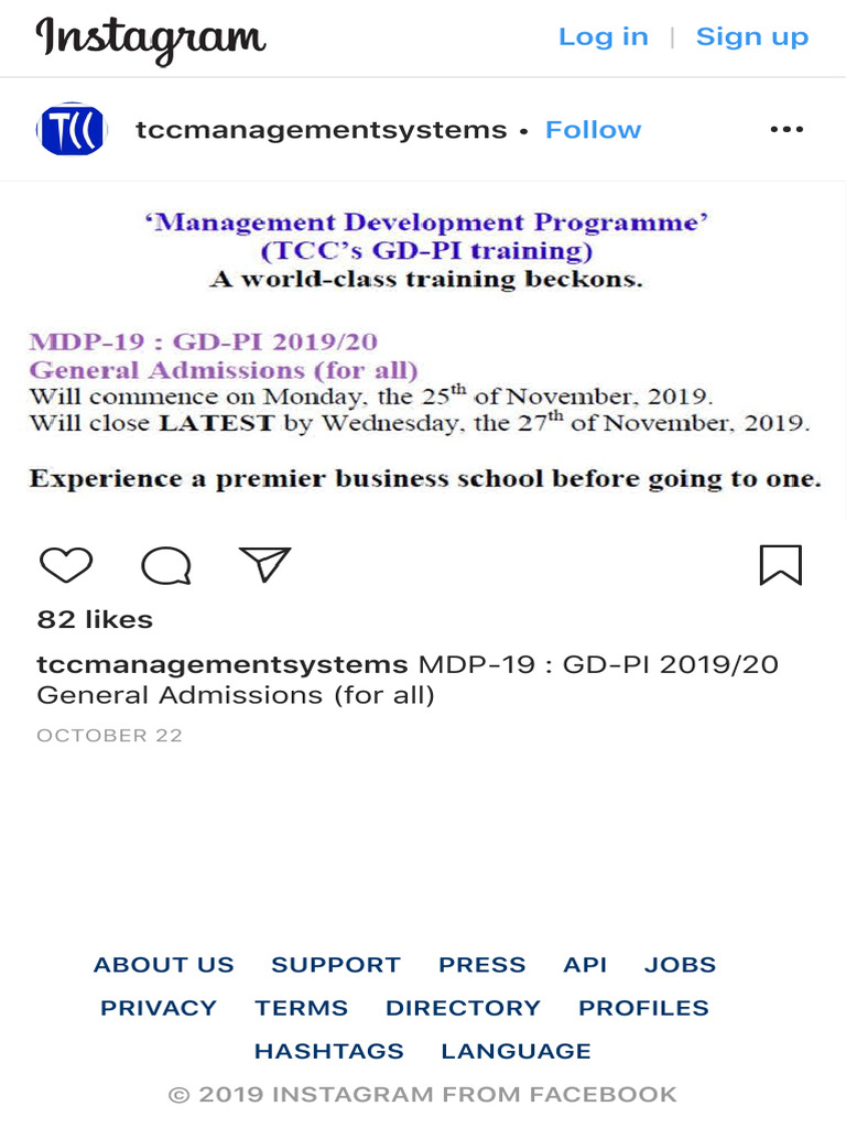 TCC Management Systems On Instagram "MDP-19 GD-PI 201920 General ...