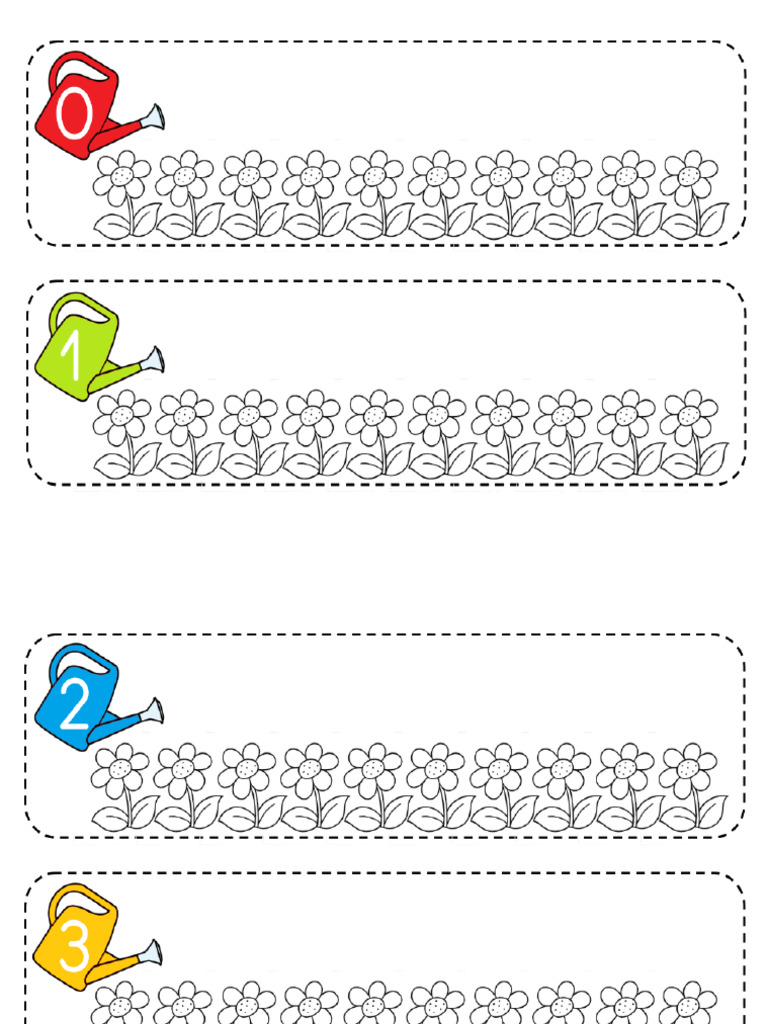 Jardin de Flores Del 0 Al 10 Numero Cantidad | PDF