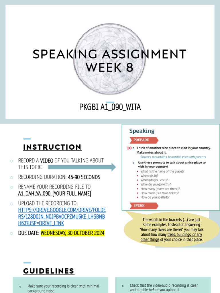 SPEAKING ASSIGNMENT 3 - A1_090_WITA | PDF