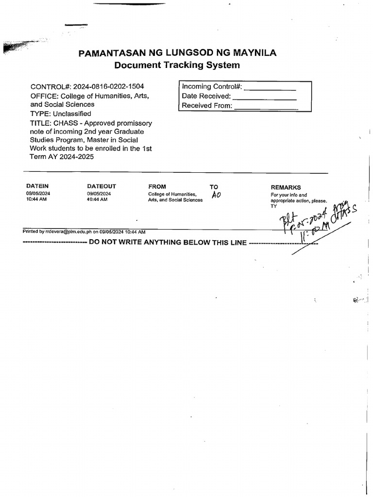 VPAA-approved PN of Incoming 2nd Year MSW Students | PDF