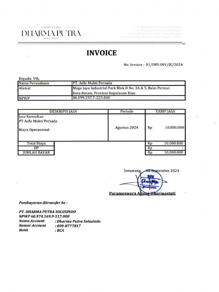 Invoice PT AMP | PDF