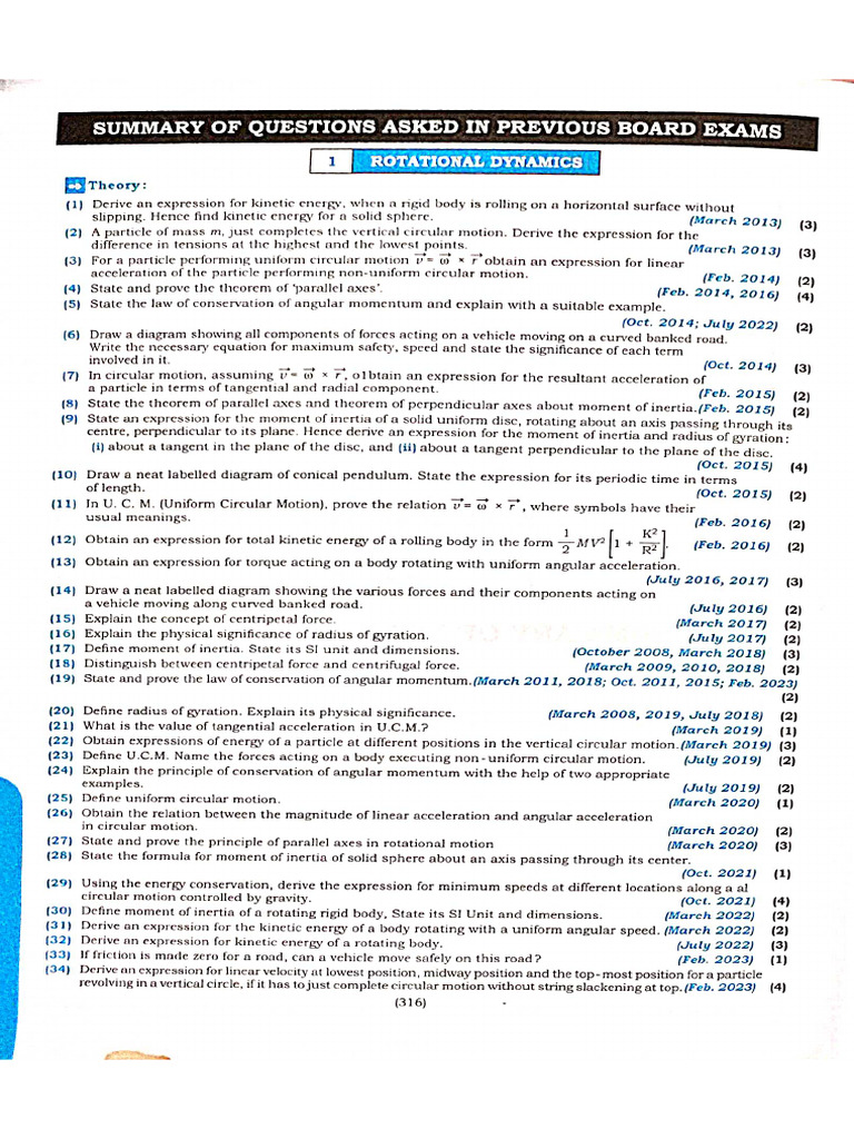 PHYSICS | PDF | Rotation Around A Fixed Axis | Rotation