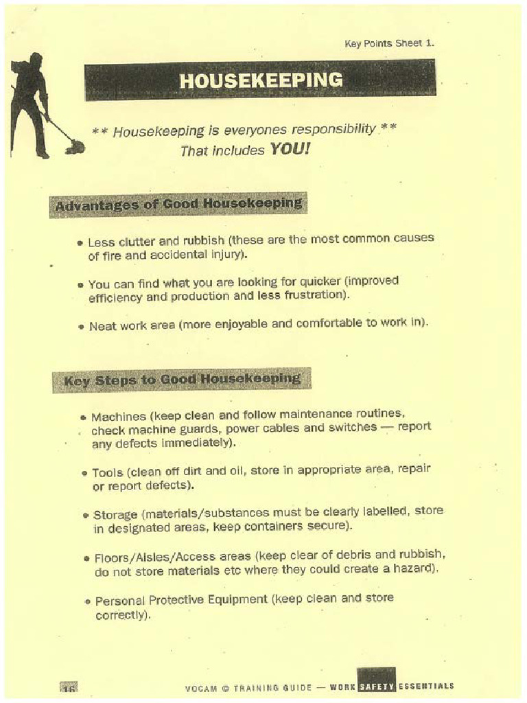 Work Health and Safety - Housekeeping - Yellow Booklet-Compressed ...