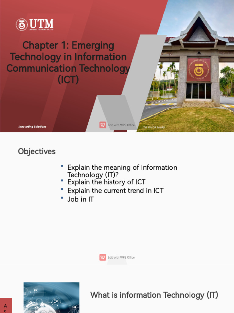 1.0 CHAPTER 1 - EMERGING TECHNOLOGY IN ICT 2024 | PDF | World Wide Web | Internet & Web