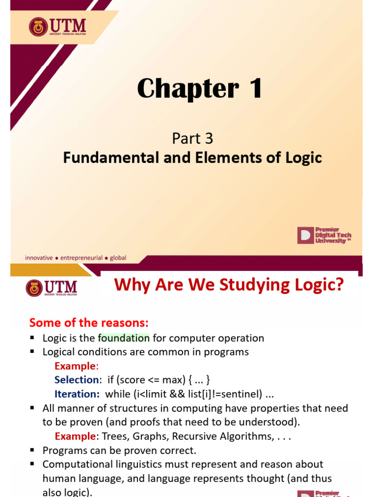 Chapter 1 Fundamental of logic Part 3 | PDF | If And Only If | Logic