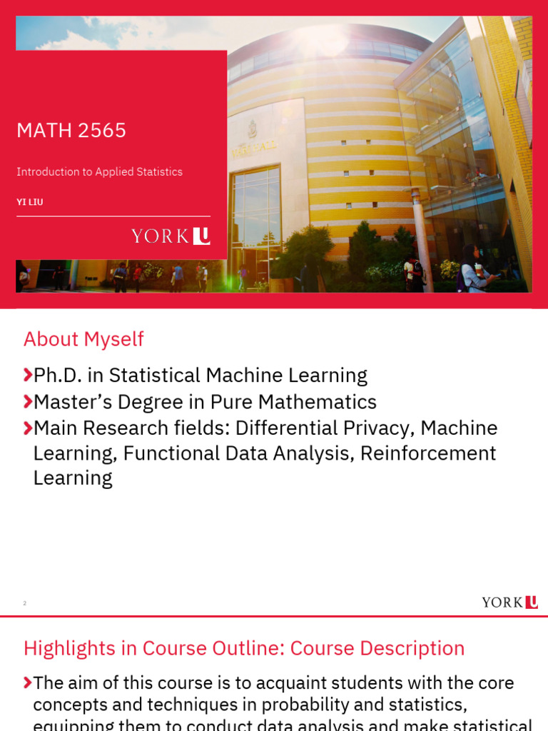 MATH 2565 Week 1 (4) | PDF | Mean | Statistics