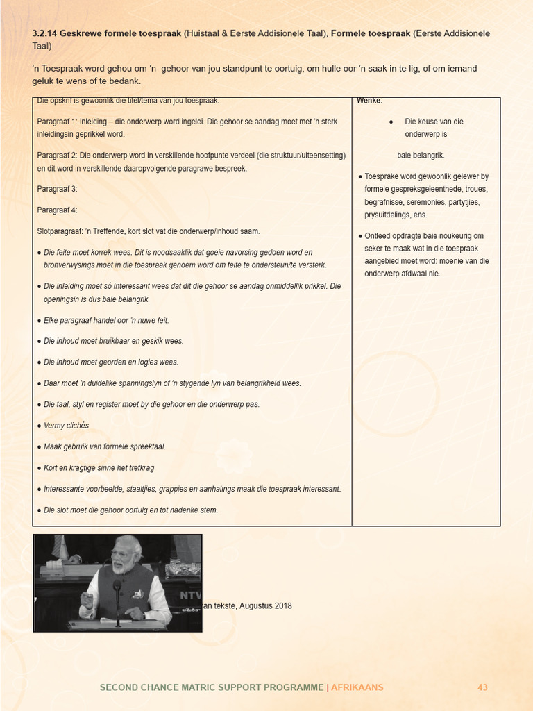 Formele Toespraak | PDF